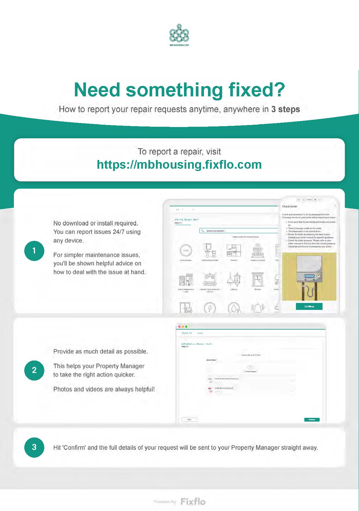 Fixflo – our online repairs portal – MB Housing Management